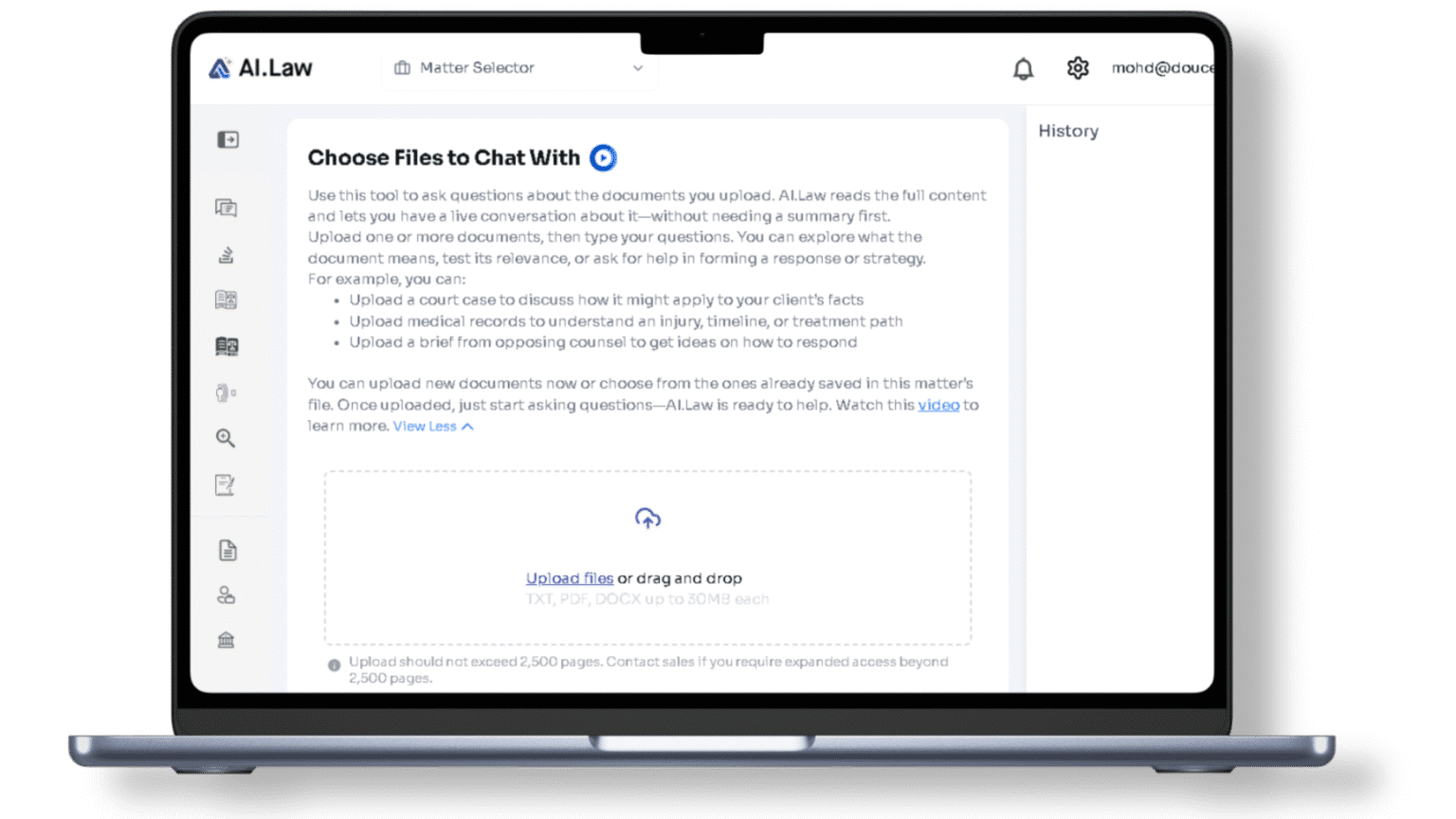 AI Document Analyzer — Chat with Your Legal Files - ai.law